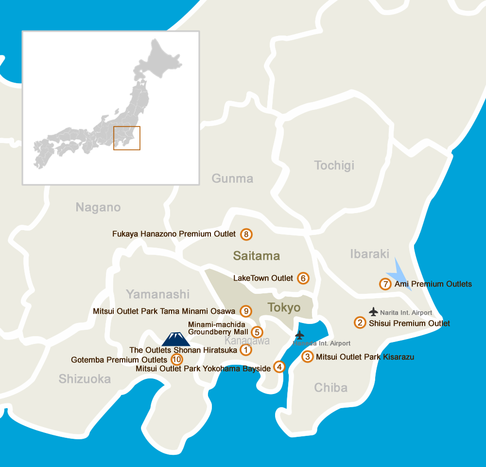 Ten Selective Outlet Shopping Malls Around Tokyo | Guide to Living ...